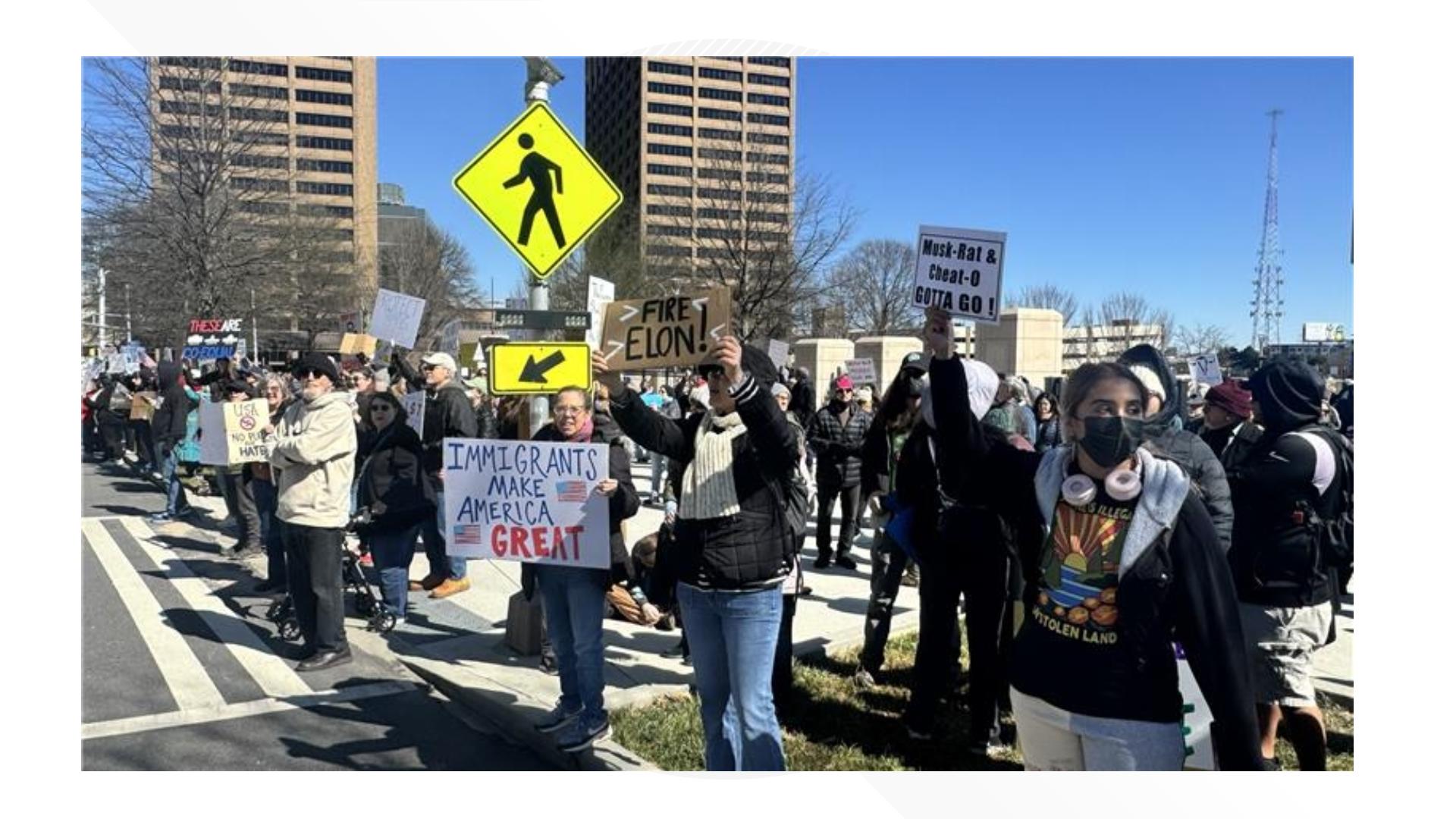 Donald Trump, Elon Musk protests in Atlanta | 11alive.com
