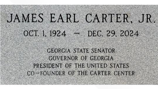 Jimmy, Rosalynn Carter's burial site photos released | 11alive.com