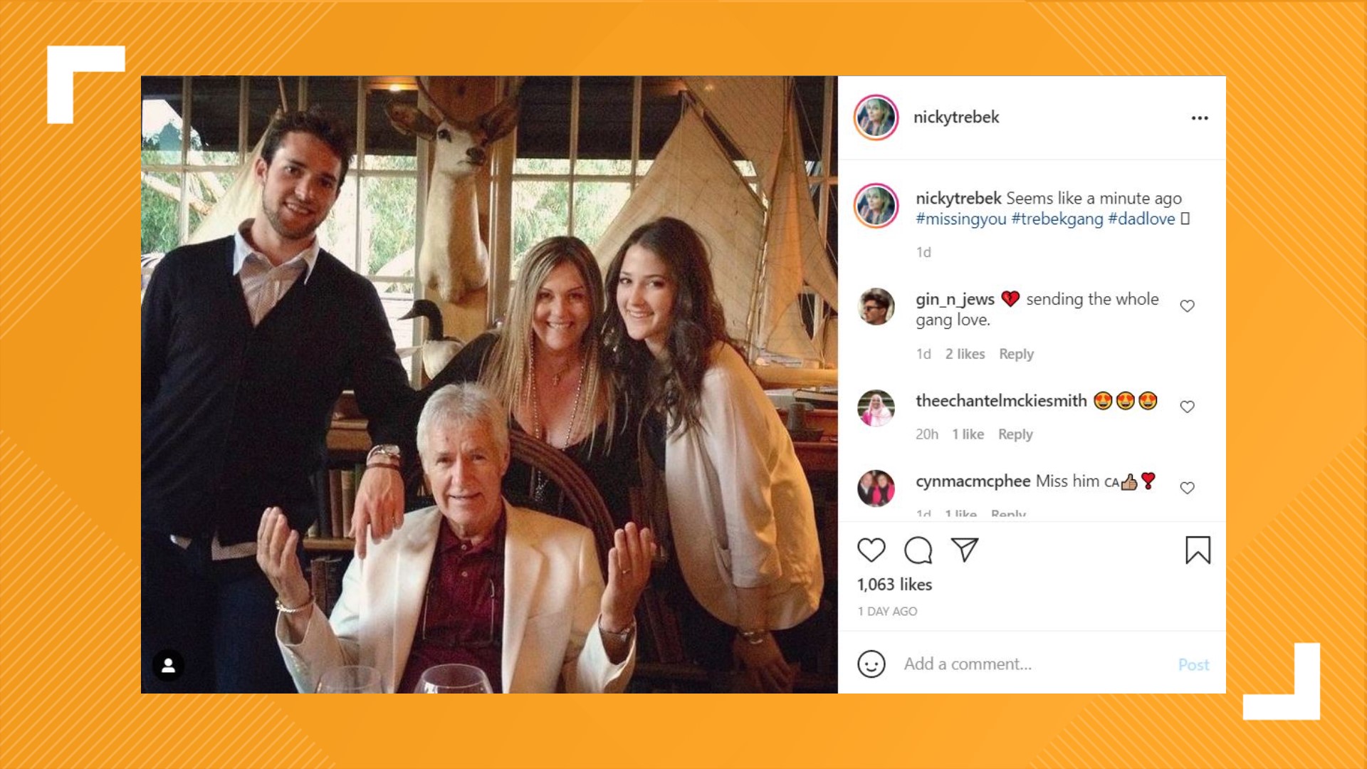 Alex Trebek daughter Nicky shares Father's Day message | 11alive.com
