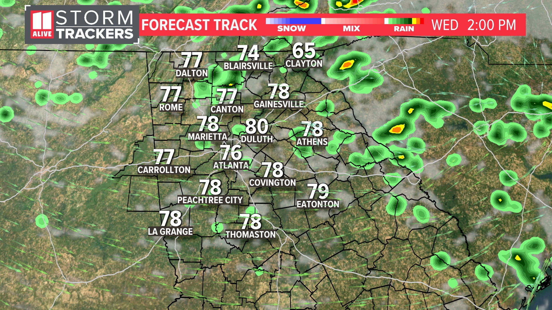 Is it going to rain today | Weather radar Atlanta | 11alive.com
