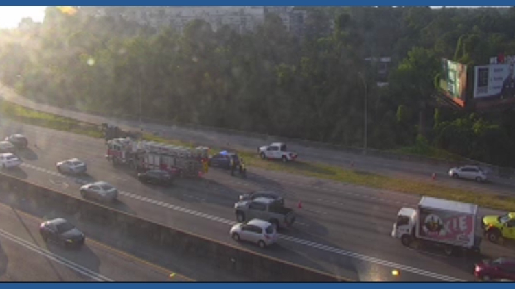 1 person dead, 1 injured after car loses control on I-85 north, GSP ...