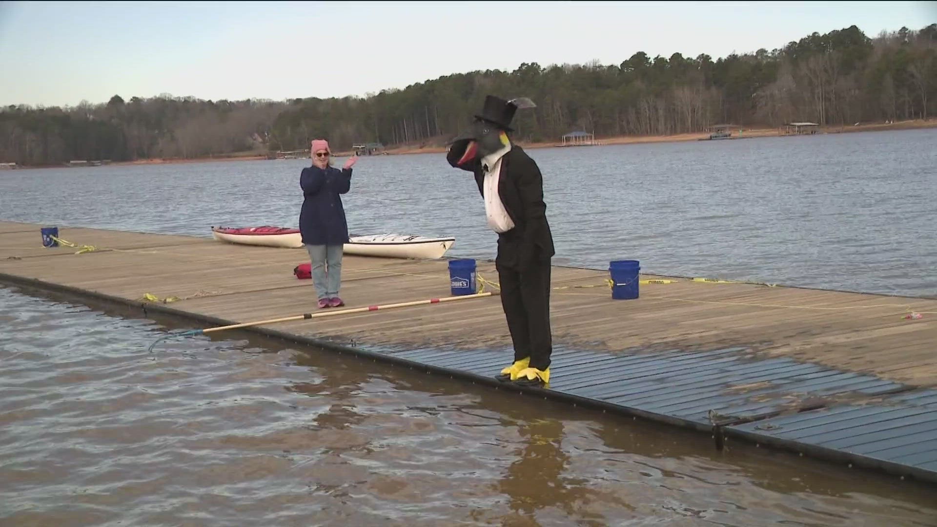New Year's Day Polar Plunge held at Lake Lanier | 11alive.com