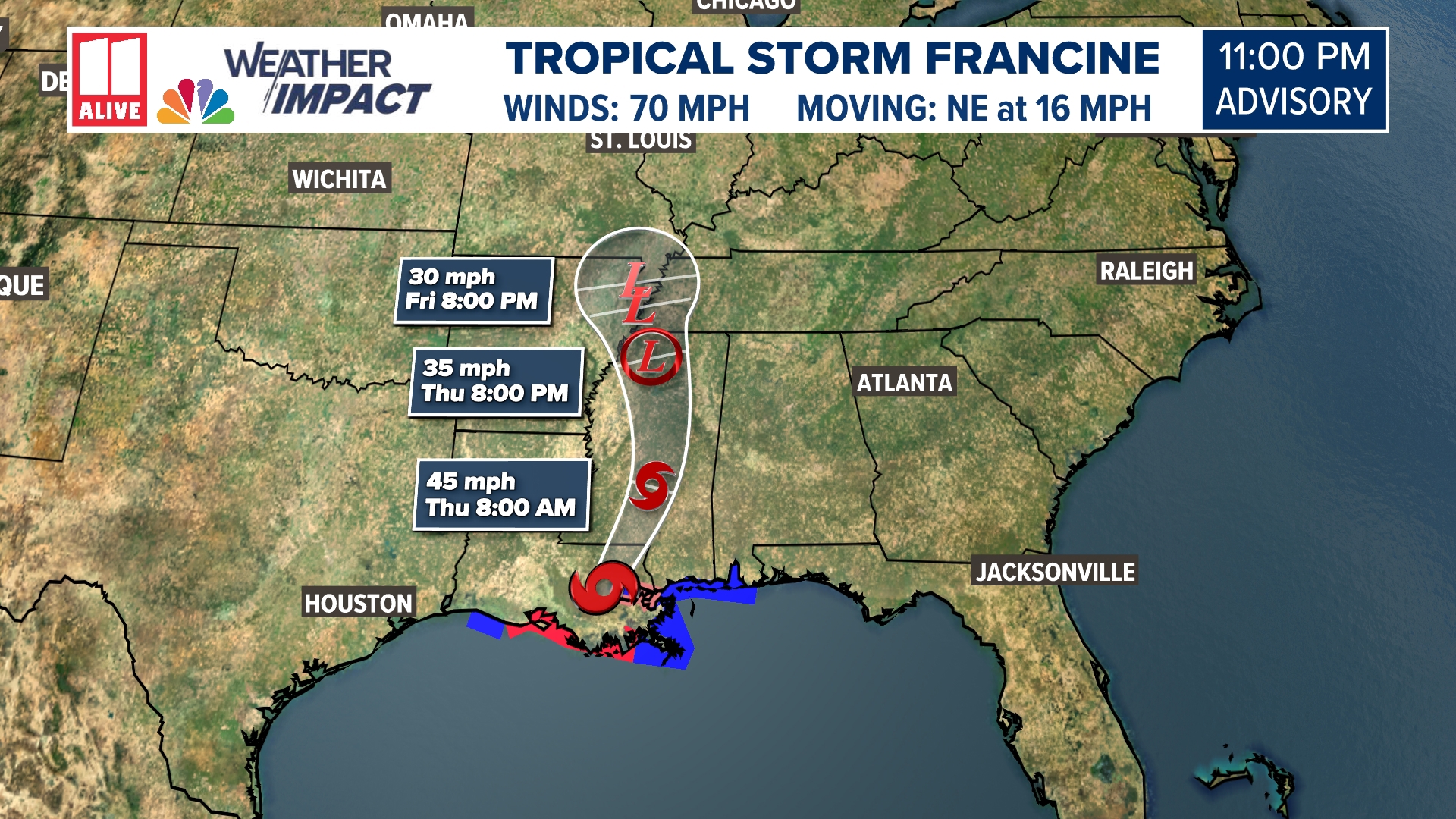 Tropical Cyclone 6 forms in the Gulf | 11alive.com