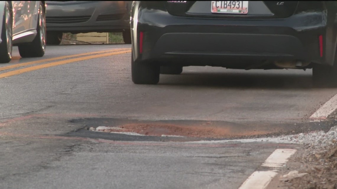 This pothole is creating a problem for drivers in DeKalb County ...