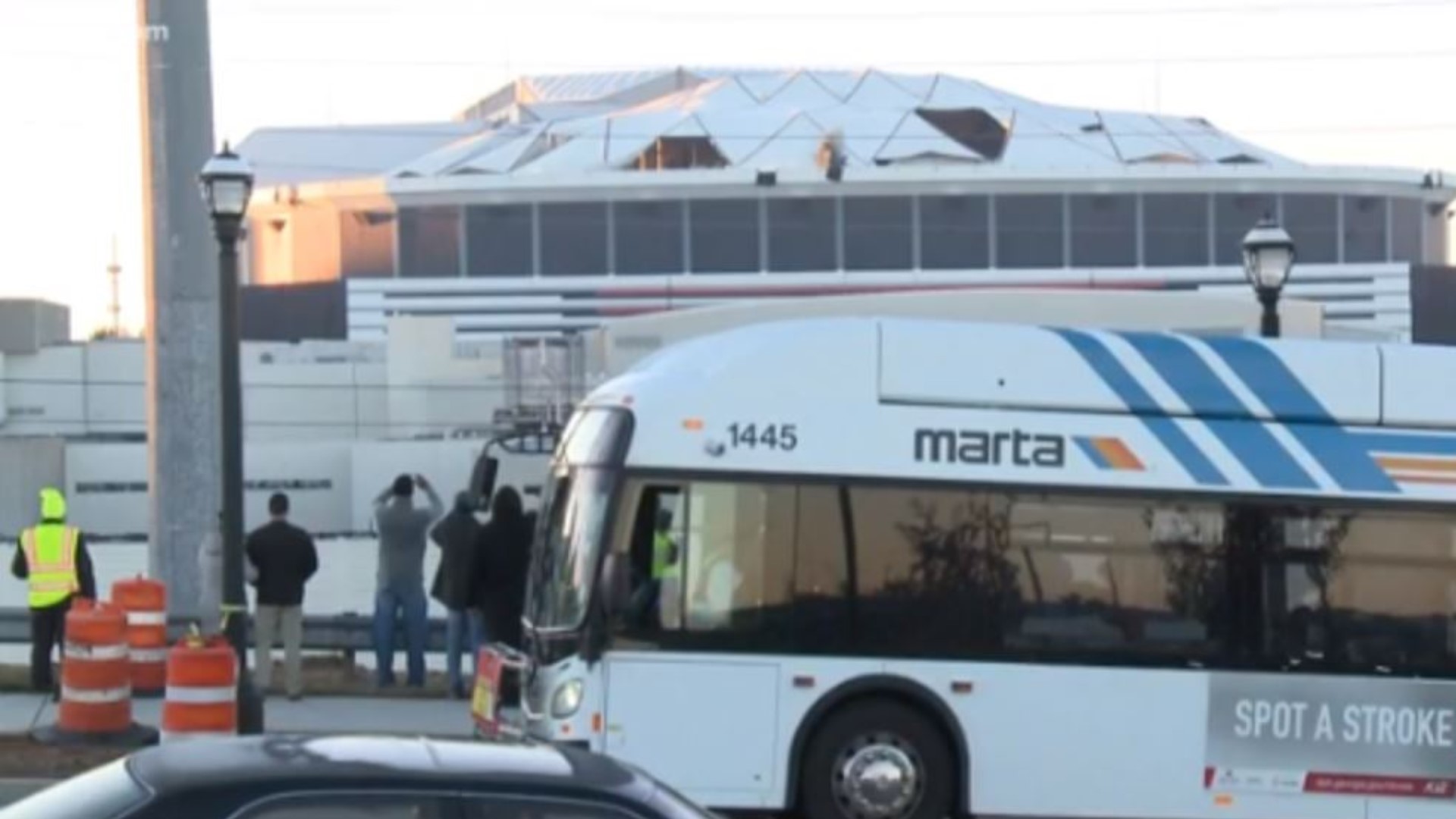 Georgia Dome MARTA bus implosion video | 11alive.com