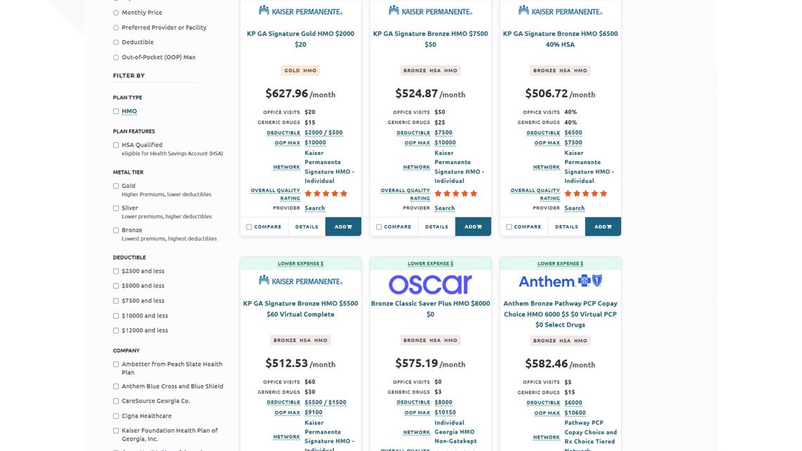 Georgia health insurance marketplace site now showing 'window shopping ...