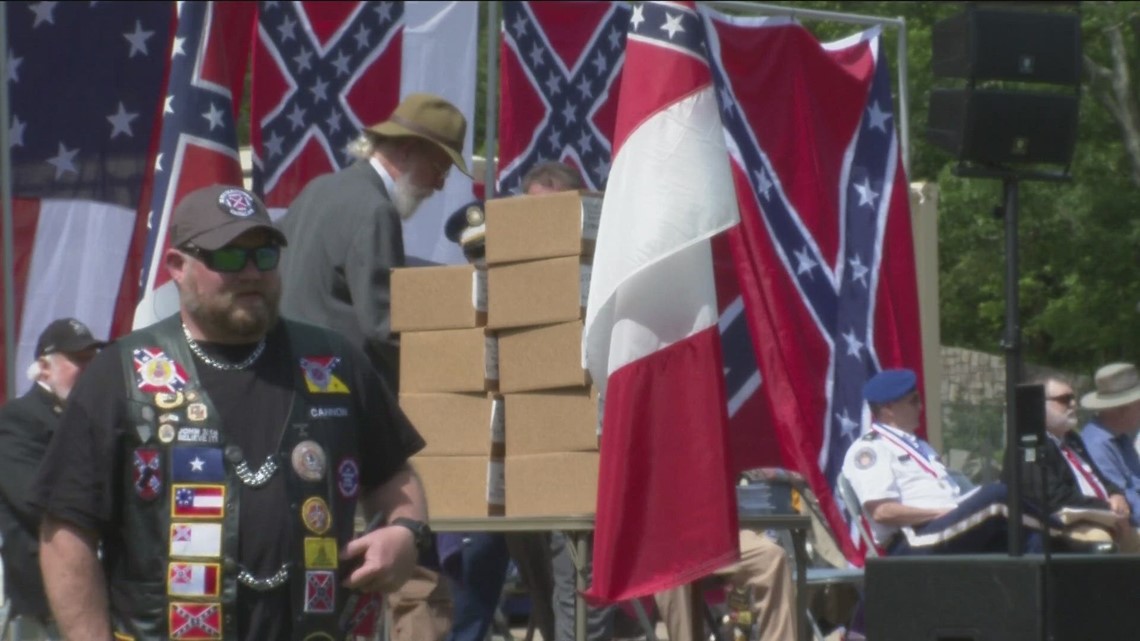 Stone Mountain carvings center of confederate rally, but draws ...