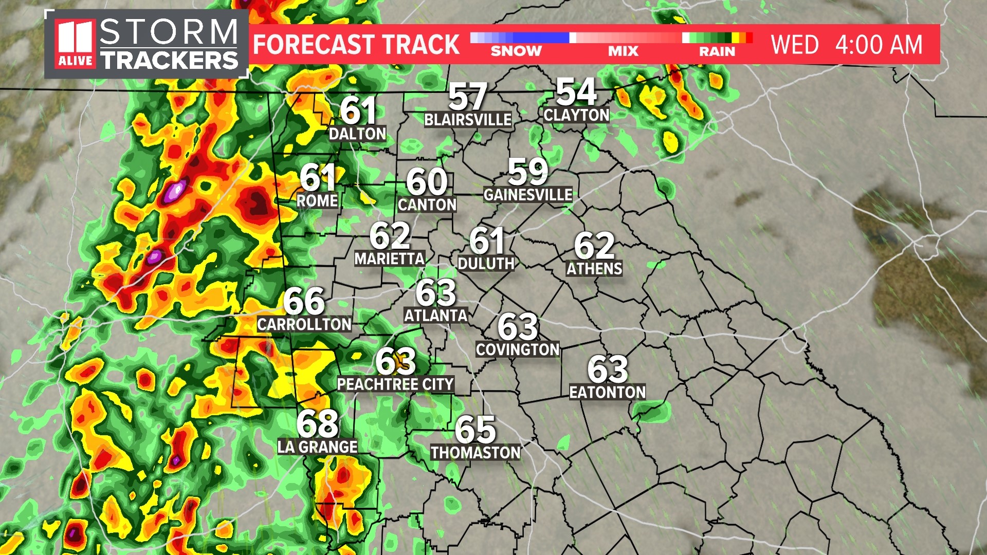 Atlanta Georgia weather | Storms | Timeline | 11alive.com