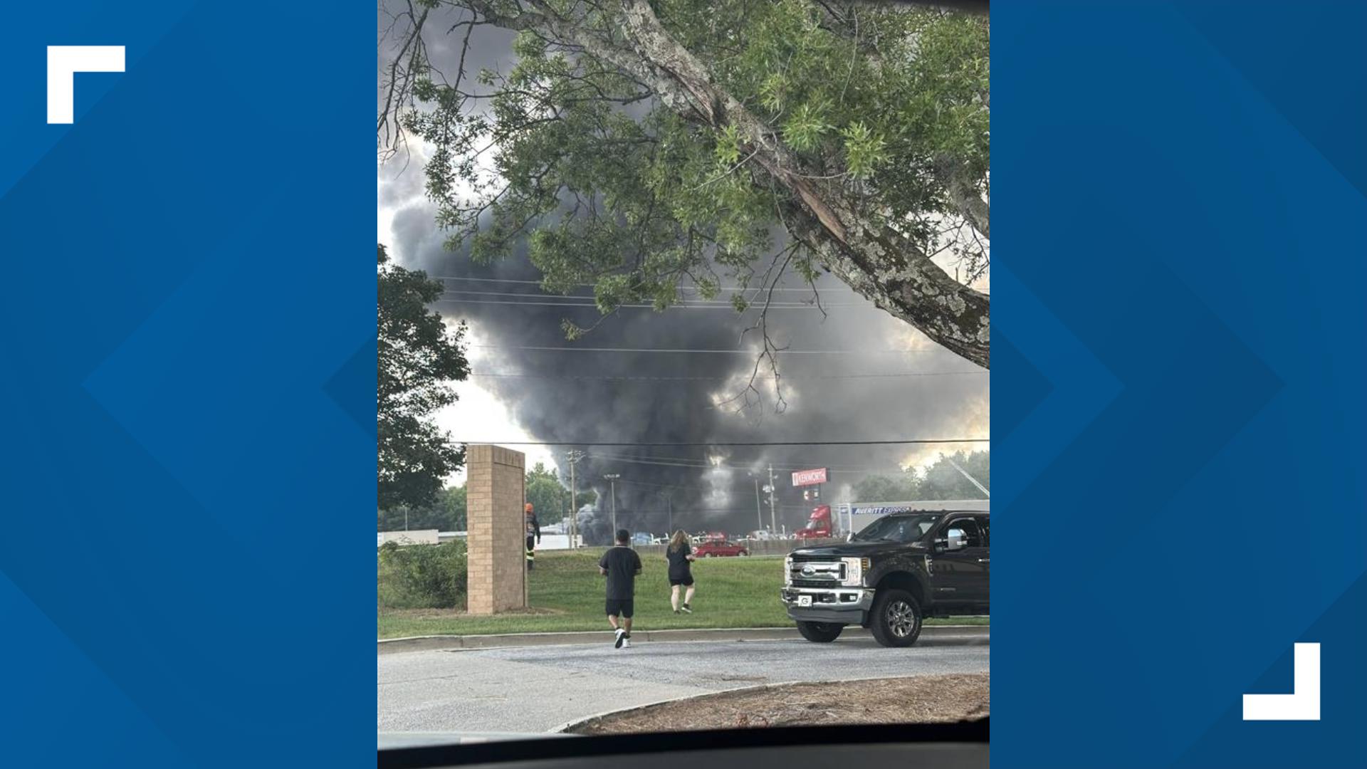 Fire erupts at Conyers mechanic shop near BioLab site | 11alive.com