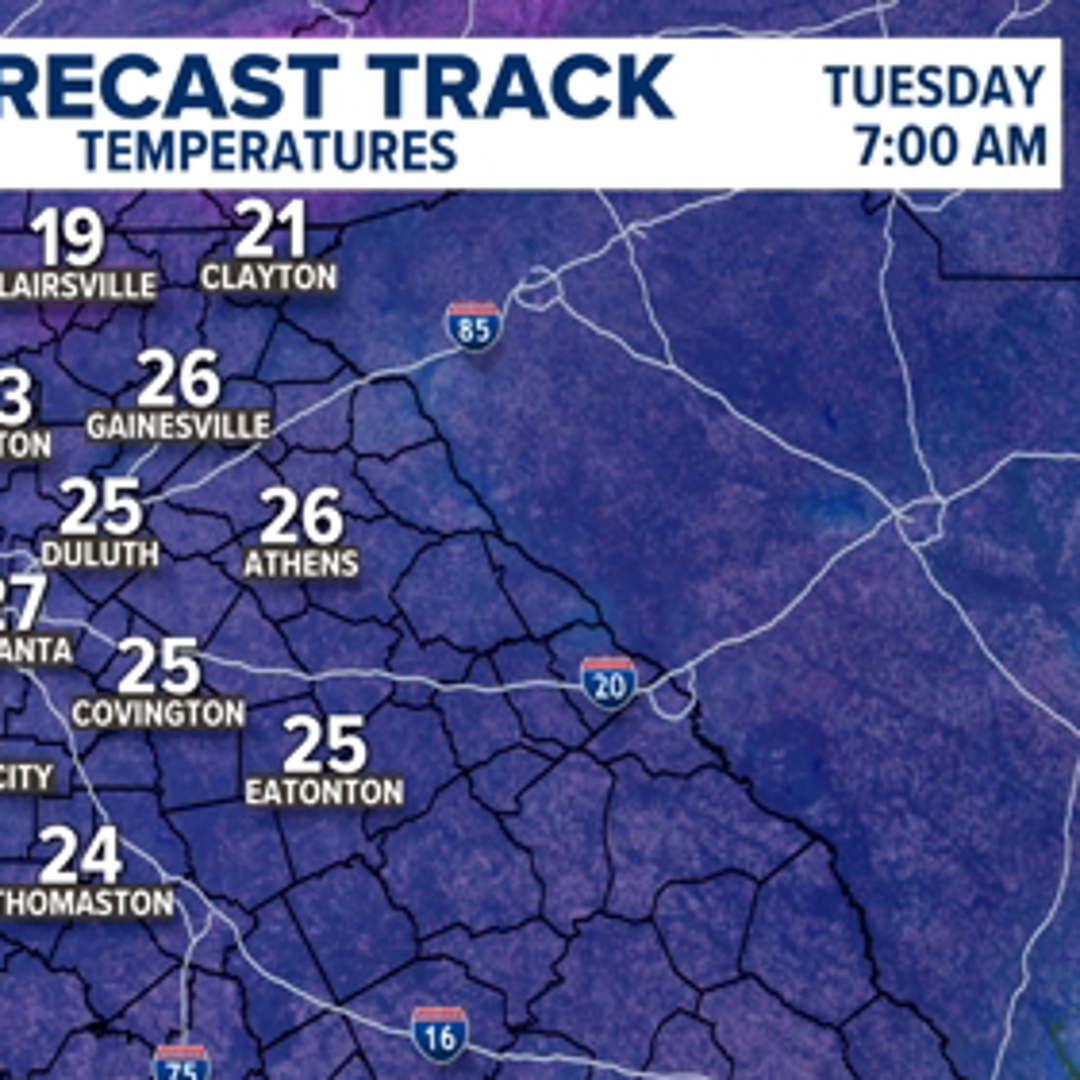 Weather Impact Alert | First freeze of season likely in metro Atlanta ...