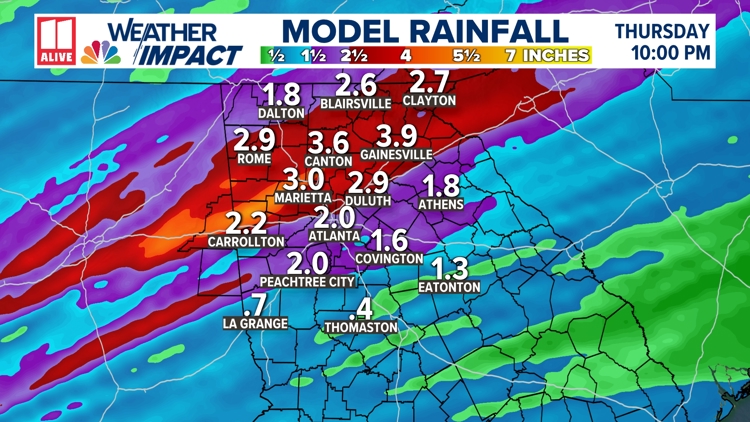 Atlanta weather forecast | Timeline for rain this week | 11alive.com