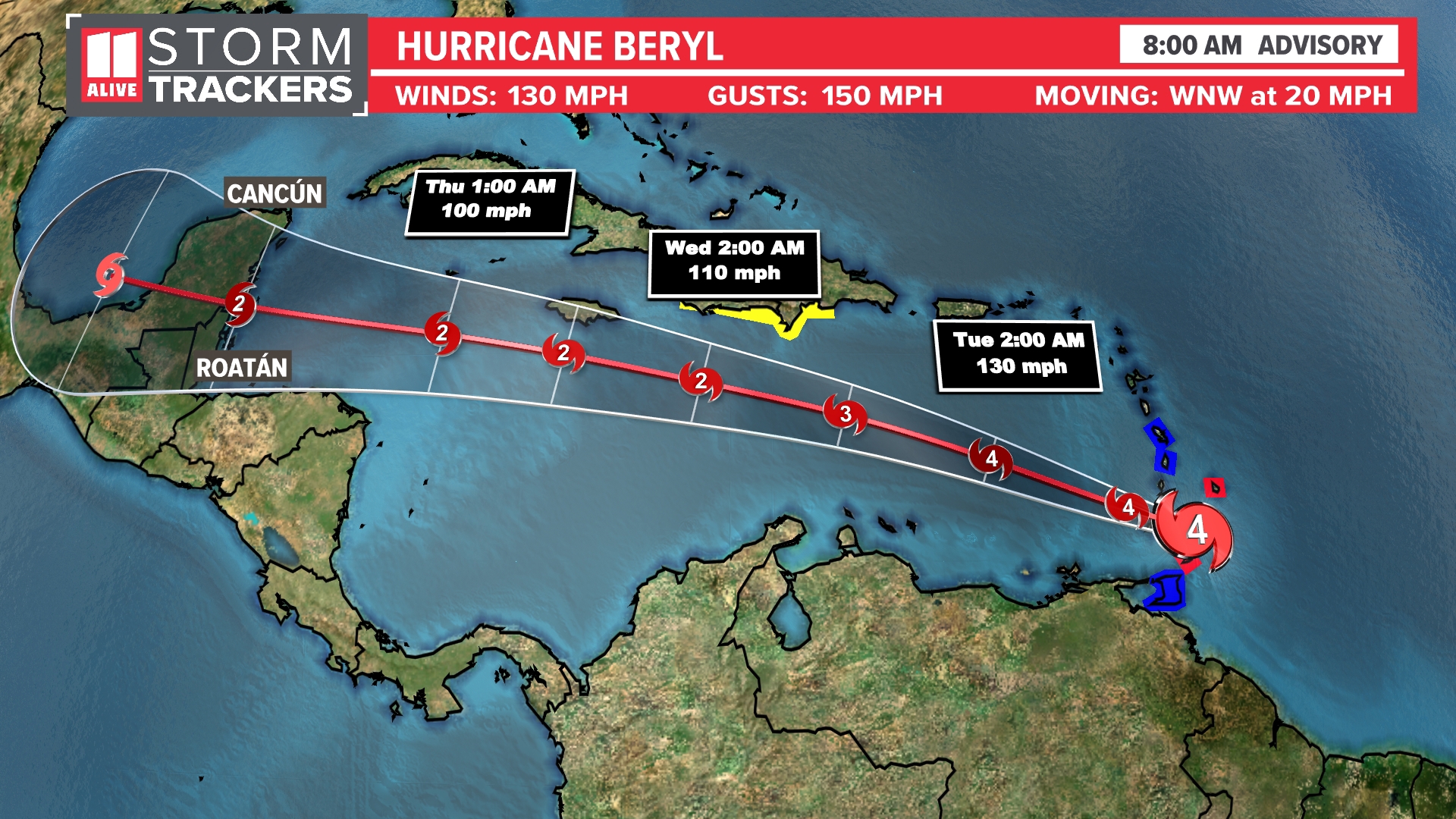 Beryl is a dangerous Category 4 hurricane | 11alive.com