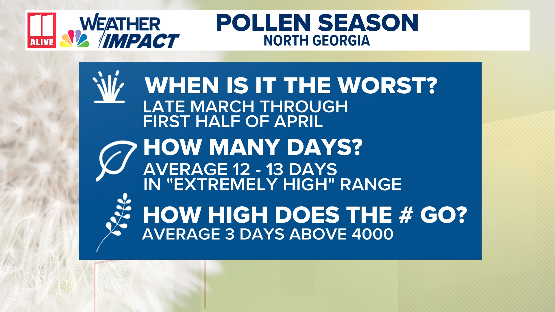 What was the pollen count today | 11alive.com