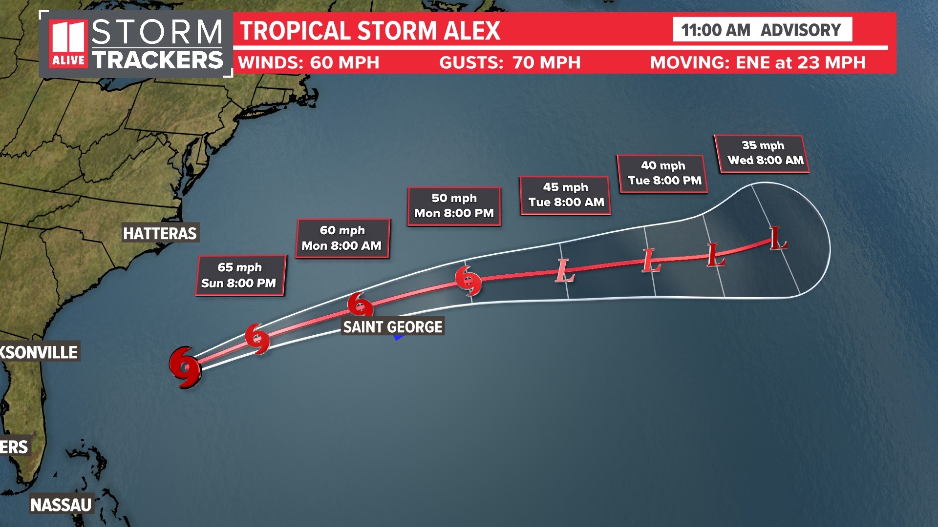 Tropical Storm Alex | Impacts, flooding, full forecast | 11alive.com