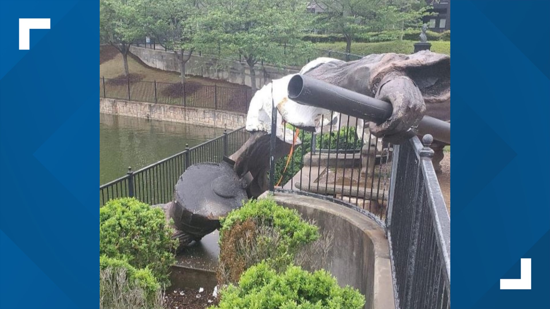 Cyrus the Great statue knocked over at Atlantic Station | 11alive.com