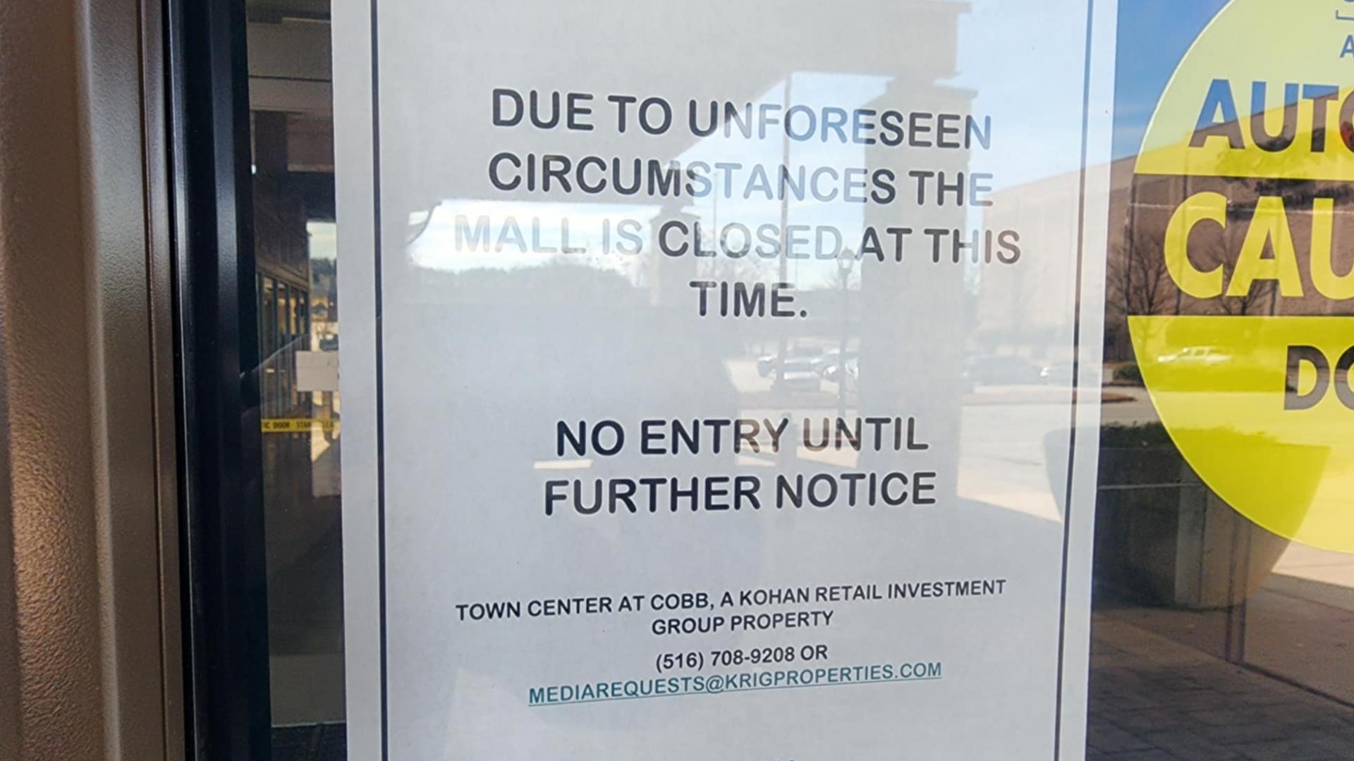 Why is Town Center Mall in Cobb County closed | 11alive.com