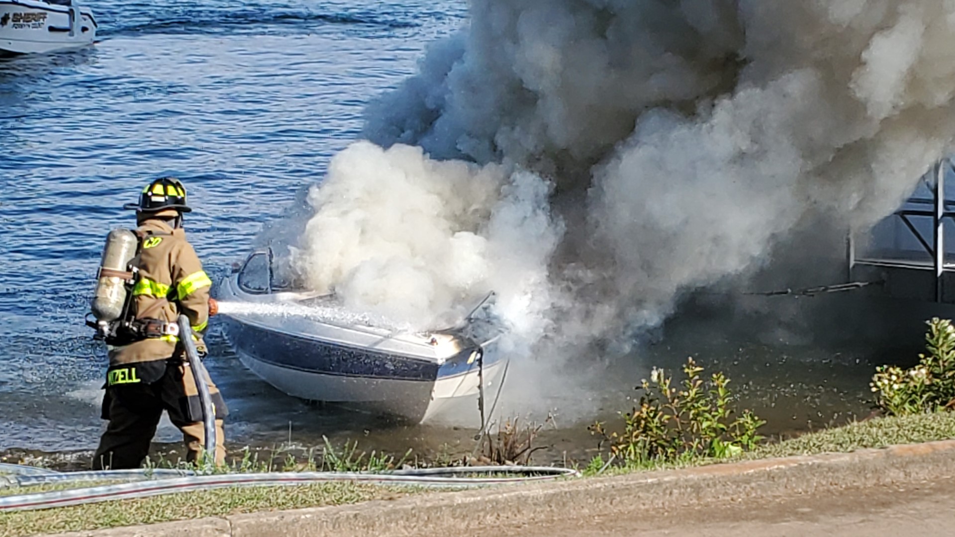 Lake Lanier Mary Alice Park boat fire | 11alive.com
