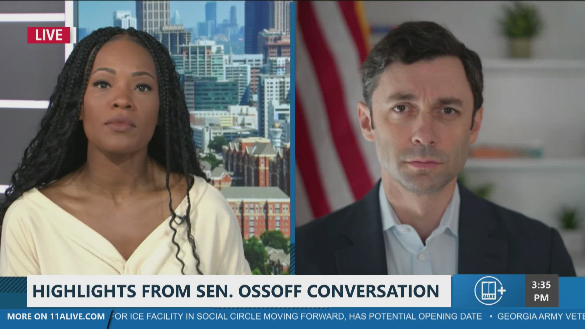 Highlights of Faith Jesse's interview with Senator Jon Ossoff | 11alive.com