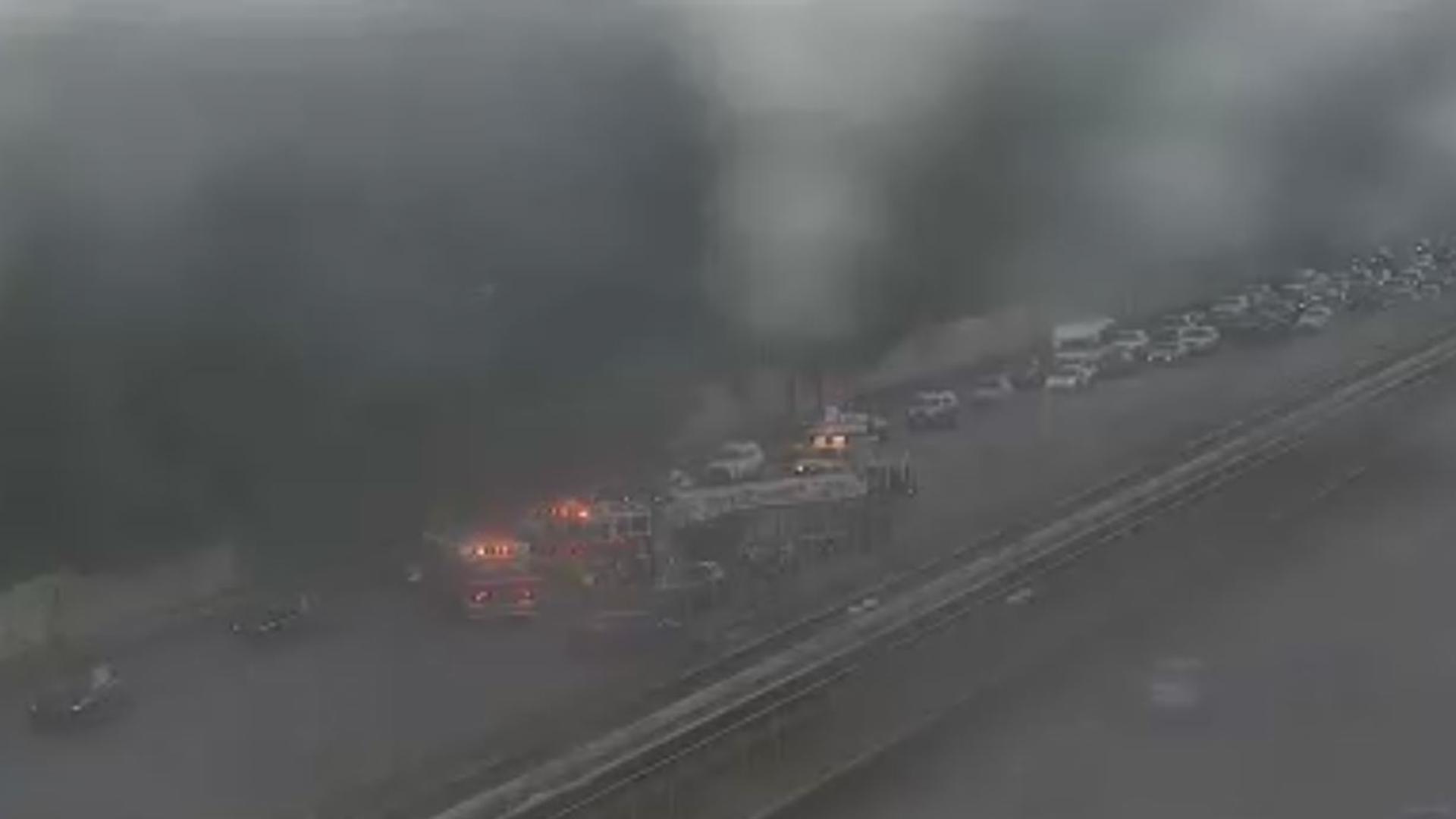Crash closes all lanes of Georgia 400 south near Buckhead | 11alive.com