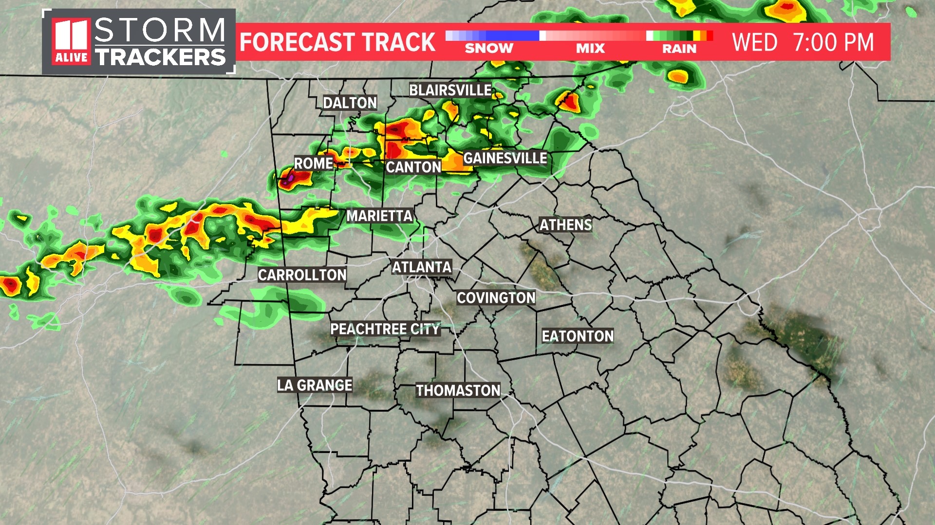 Tracking rain and risk for isolated storms Wednesday | Timeline ...