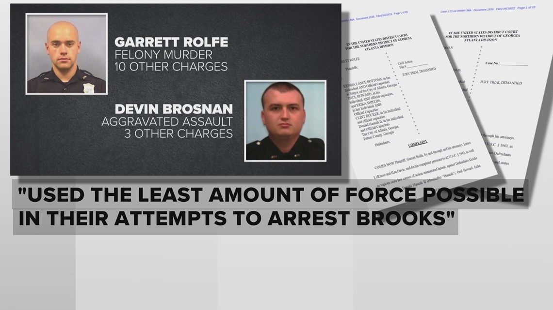 Garrett Rolfe officer in Rayshard Brooks shooting sues Atlanta ...