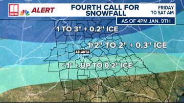Here's how much snow and freezing rain will fall in Atlanta and north ...