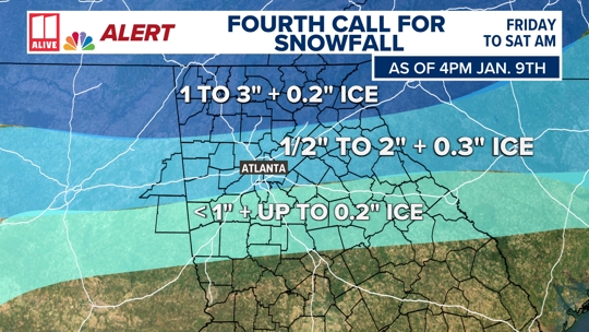 Here's how much snow and freezing rain will fall in Atlanta and north ...