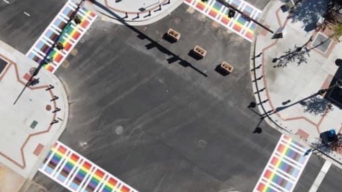 Rainbow Crosswalk in downtown Athens | 11alive.com