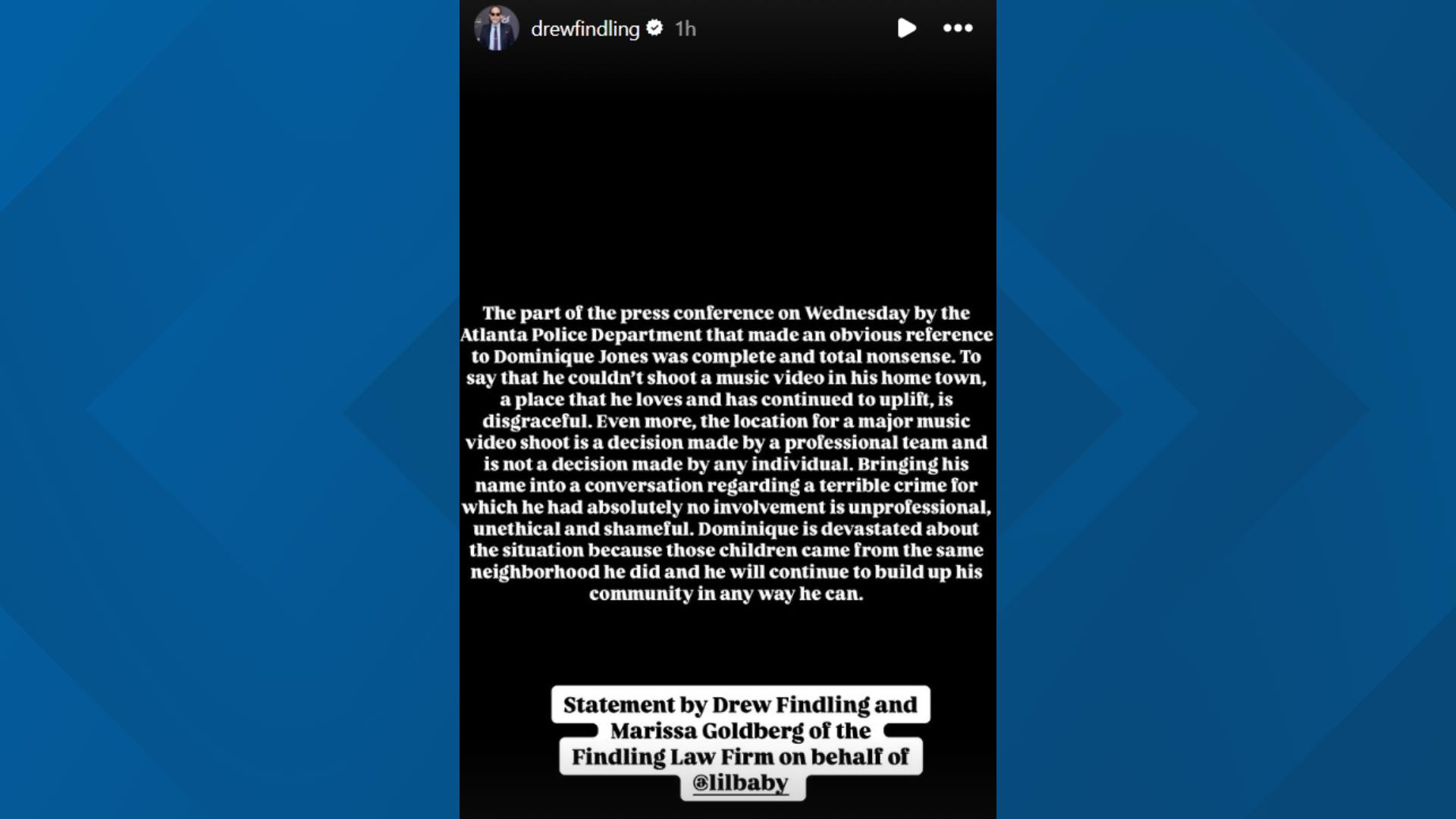 Rapper Lil Baby responds to Atlanta Police | Deadly double shooting ...