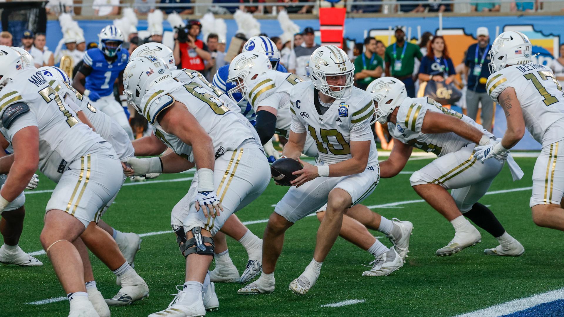Georgia Tech head coach, quarterback react to loss against BYU in Pop ...