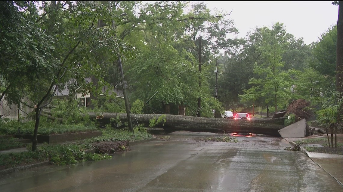 'Dangerous' flash flooding and downed trees impact metro Atlanta after ...
