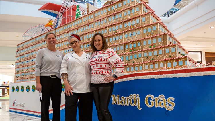 Giant gingerbread cruise ship replica at Lenox Mall | 11alive.com