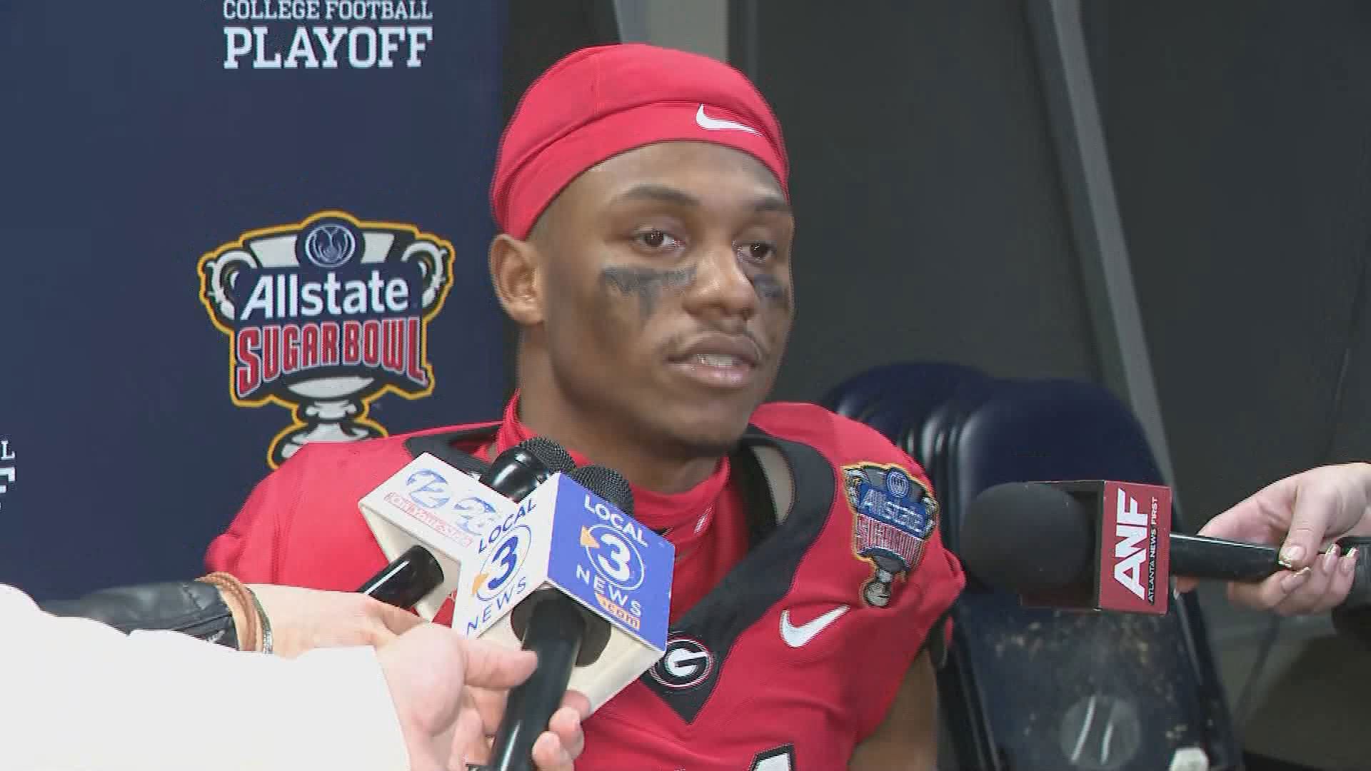 Georgia WR Arian Smith talks Gunner Stockton, Sugar Bowl loss | 11alive.com