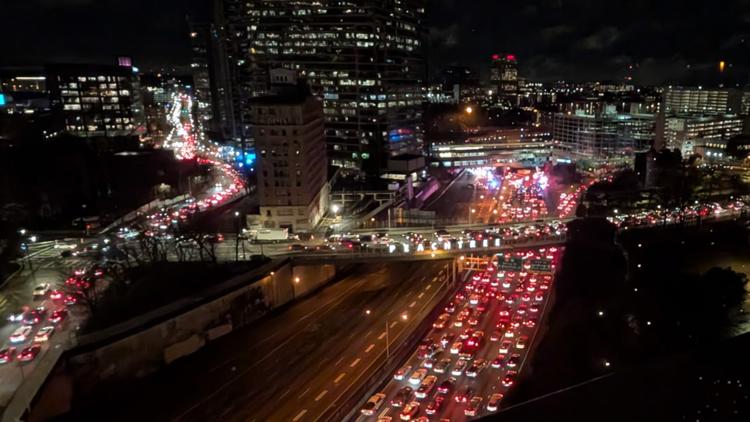 Downtown Connector police activity, lanes blocked | 11alive.com