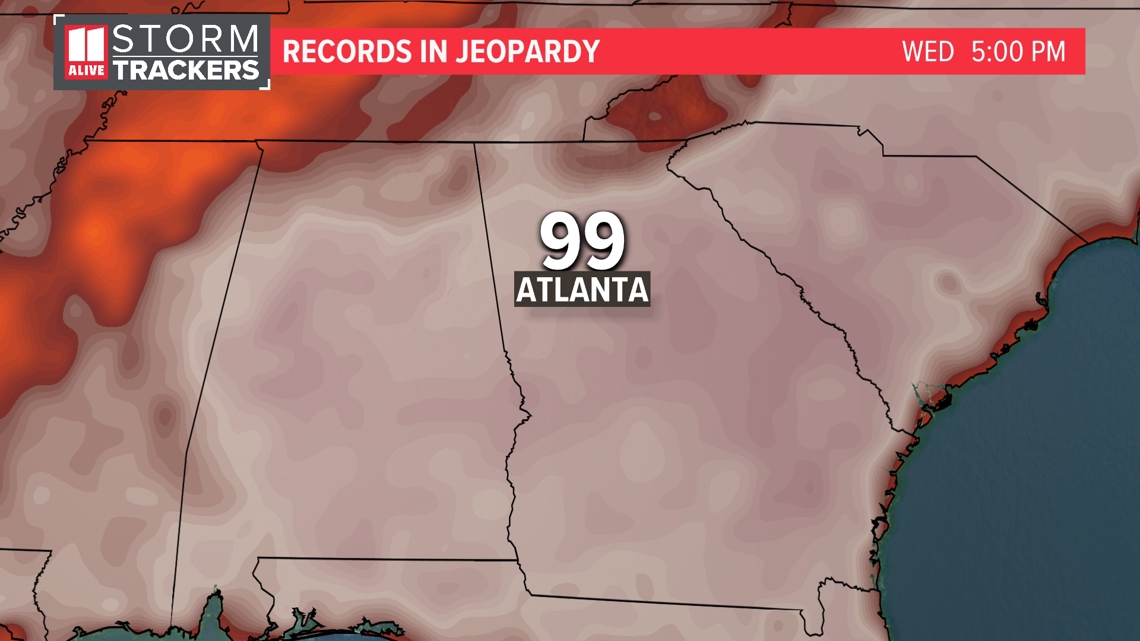 Metro Atlanta record heat on Wednesday in 2024 | 11alive.com
