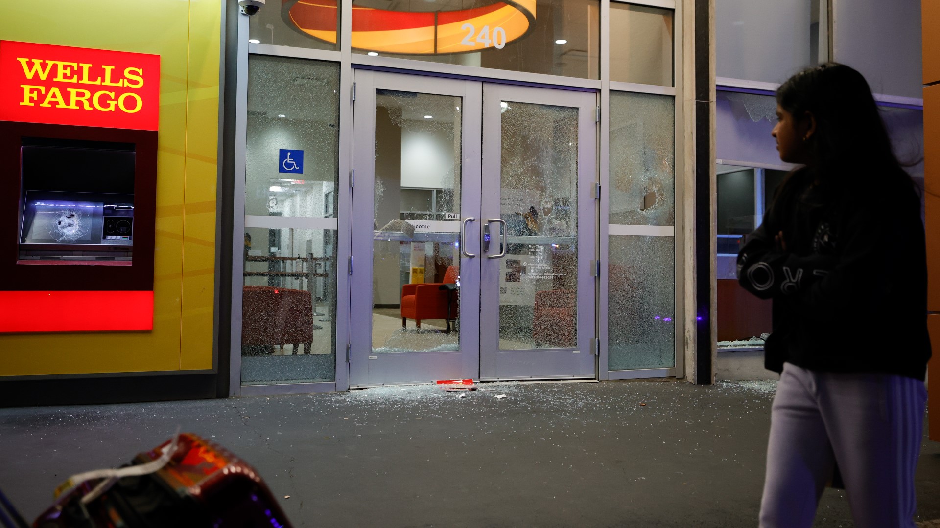 Protests in downtown Atlanta over 'Cop City' | Police car on fire ...