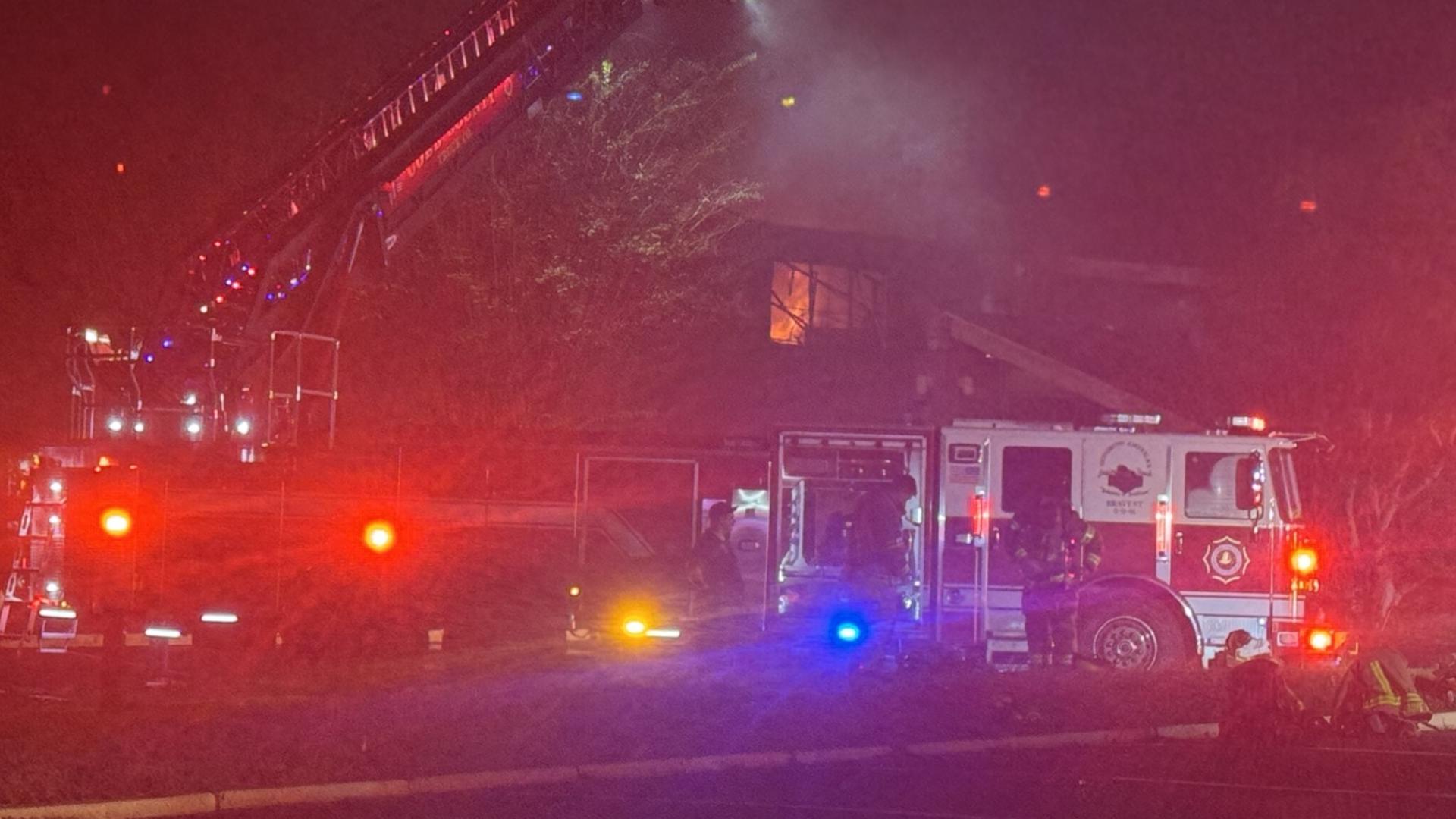 Firefighters battle large blaze at Austell's Eagles Chapel | 11alive.com