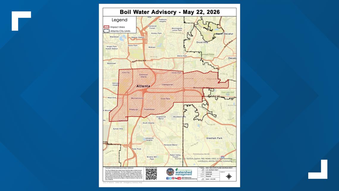 Boil water advisory issued for downtown Atlanta after power failure at ...