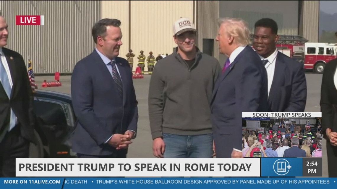 President Trump arrives in Rome, Georgia | 11alive.com