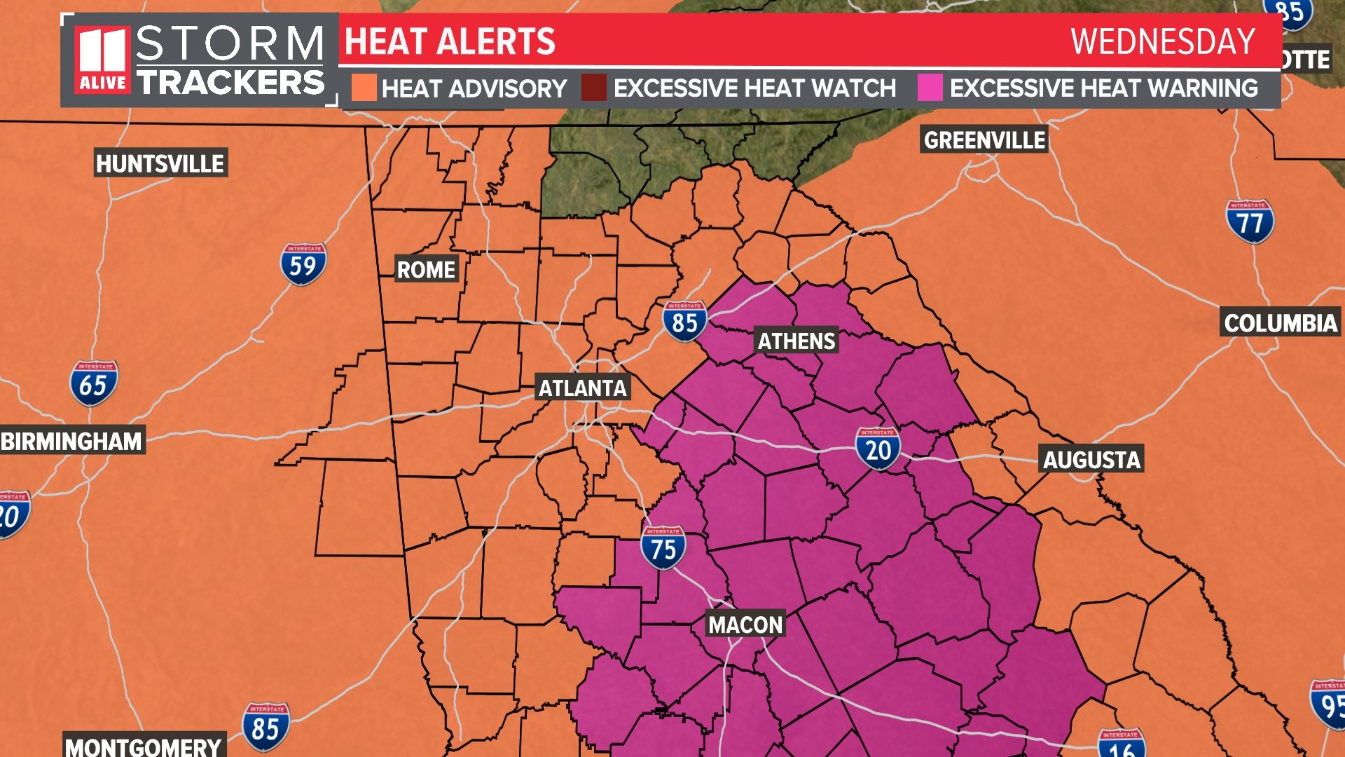 What is an excessive heat warning? | 11alive.com