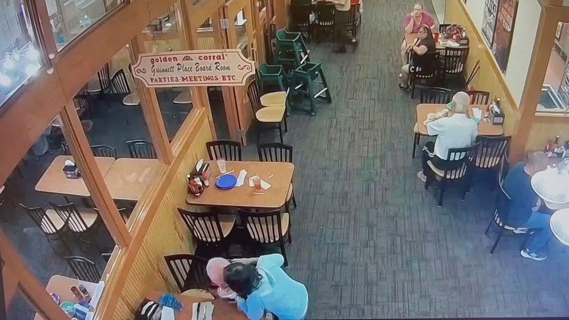 Gwinnett County Police officer saves choking man at Golden Corral ...