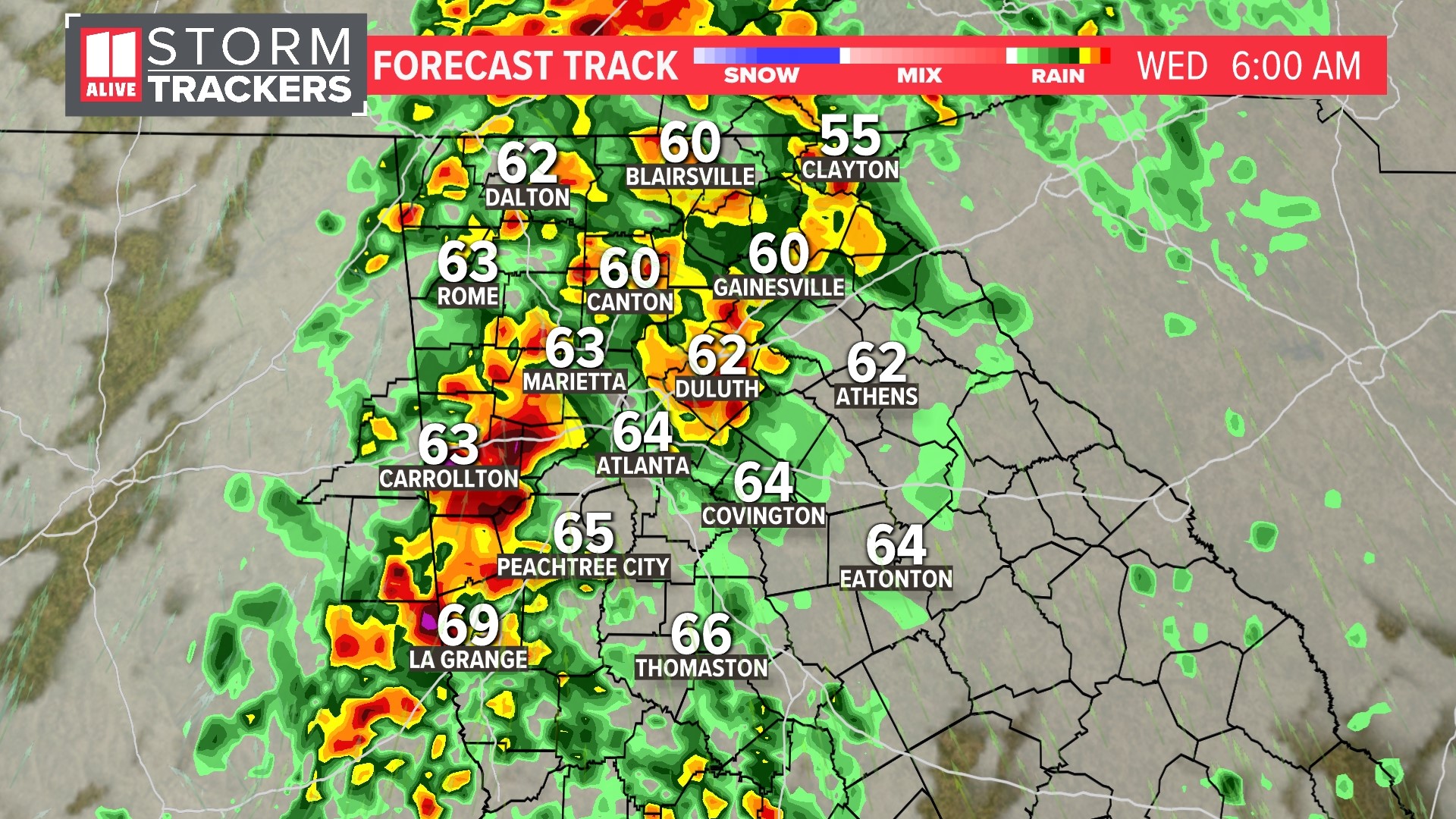 Atlanta Georgia weather | Storms | Timeline | 11alive.com