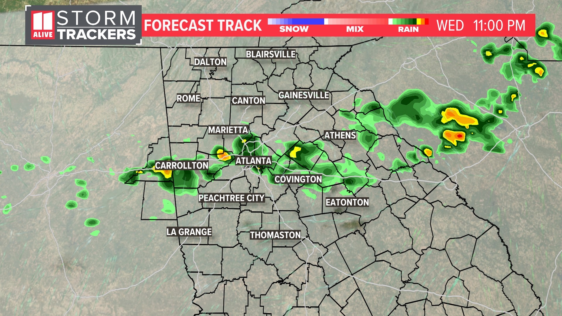 Tracking rain and risk for isolated storms Wednesday | Timeline ...
