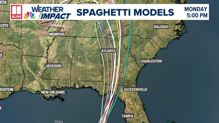 Helene forecast cone, spaghetti models, watches and warnings | 11alive.com