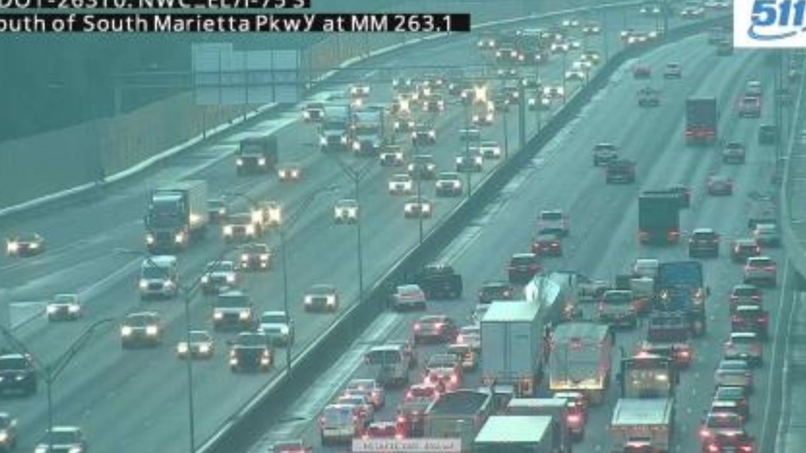 Atlanta traffic Cobb County I 75 South wreck in Marietta | 11alive.com