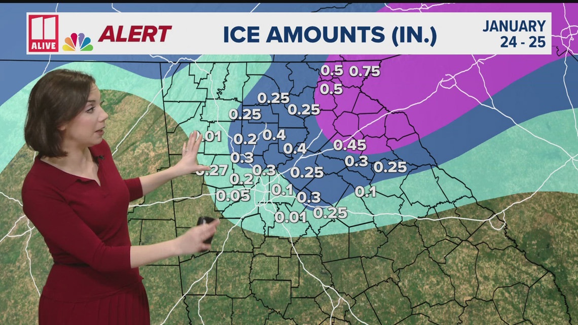 How much ice did we get this weekend? Here's the numbers. | 11alive.com