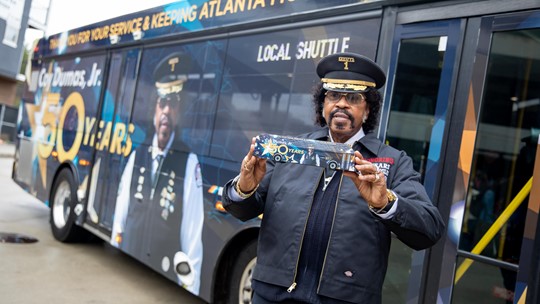 Coy Dumas Jr celebrates 50 years as MARTA bus driver | 11alive.com
