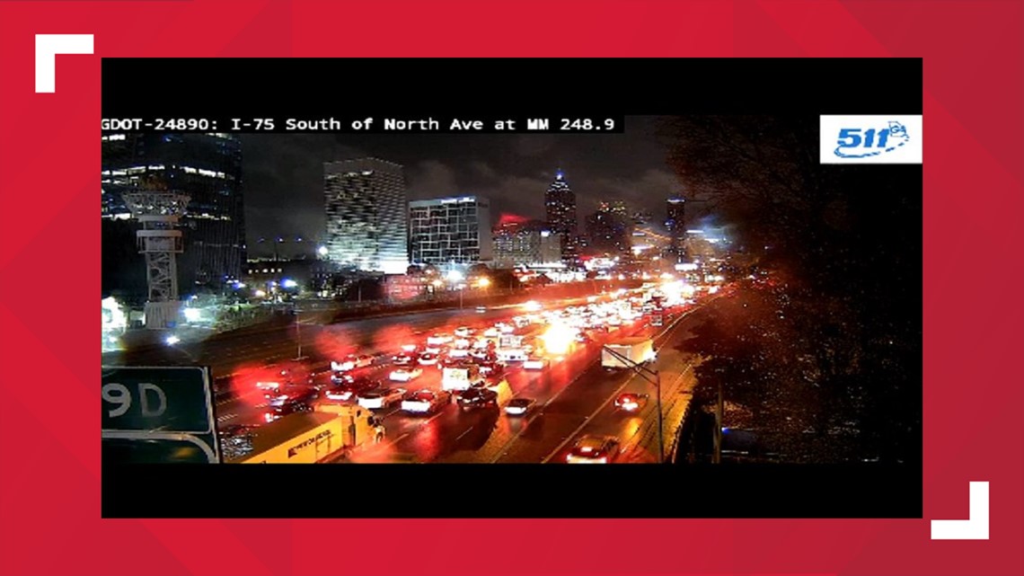 Atlanta Traffic on Thursday I 75 85 I 20 issues from rain | 11alive.com