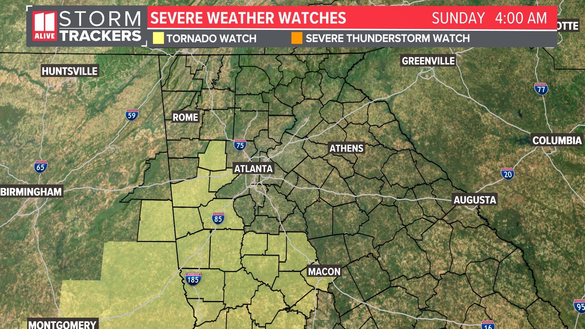 Live storm updates for Dec. 9 | Tornado watch, severe weather | 11alive.com