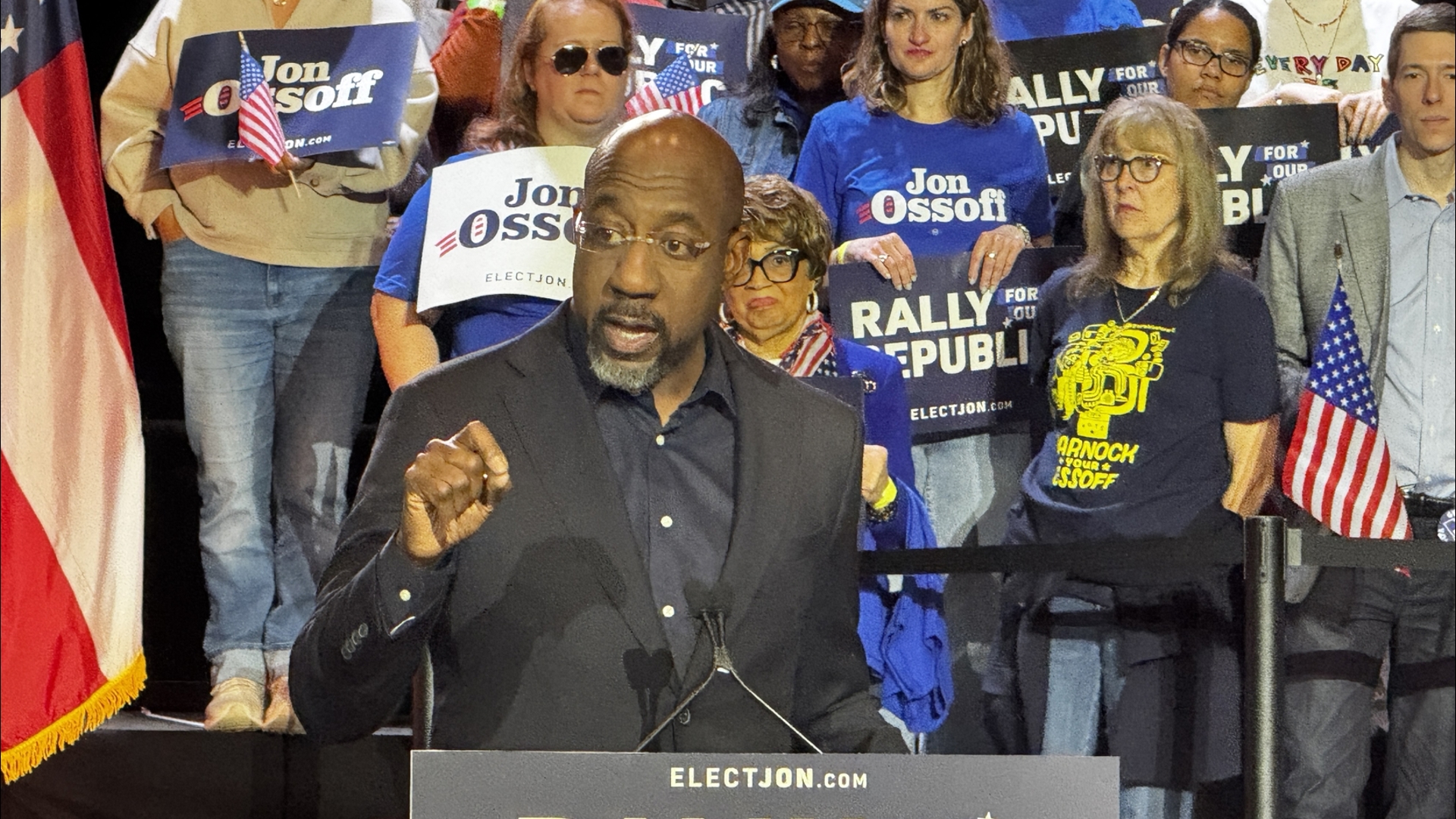 Ossoff rallies supporters against Trump policies in Georgia | 11alive.com